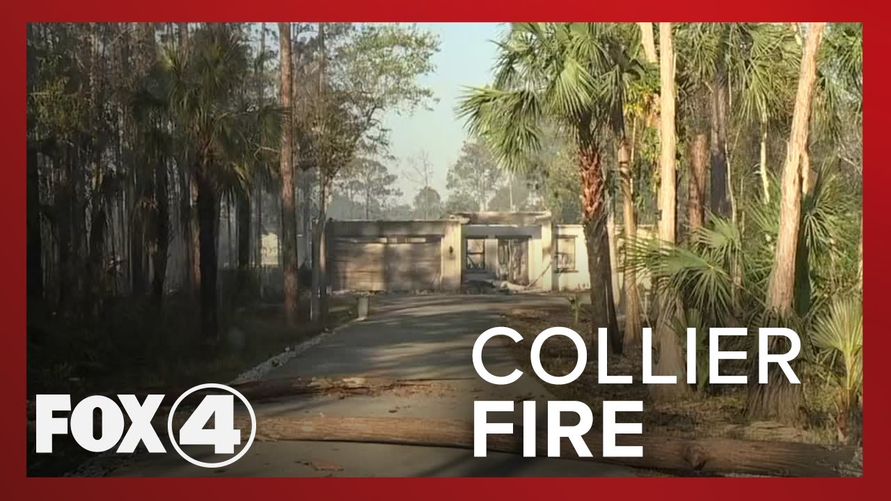 Brush fire causes evacuations in Collier County - YouTube