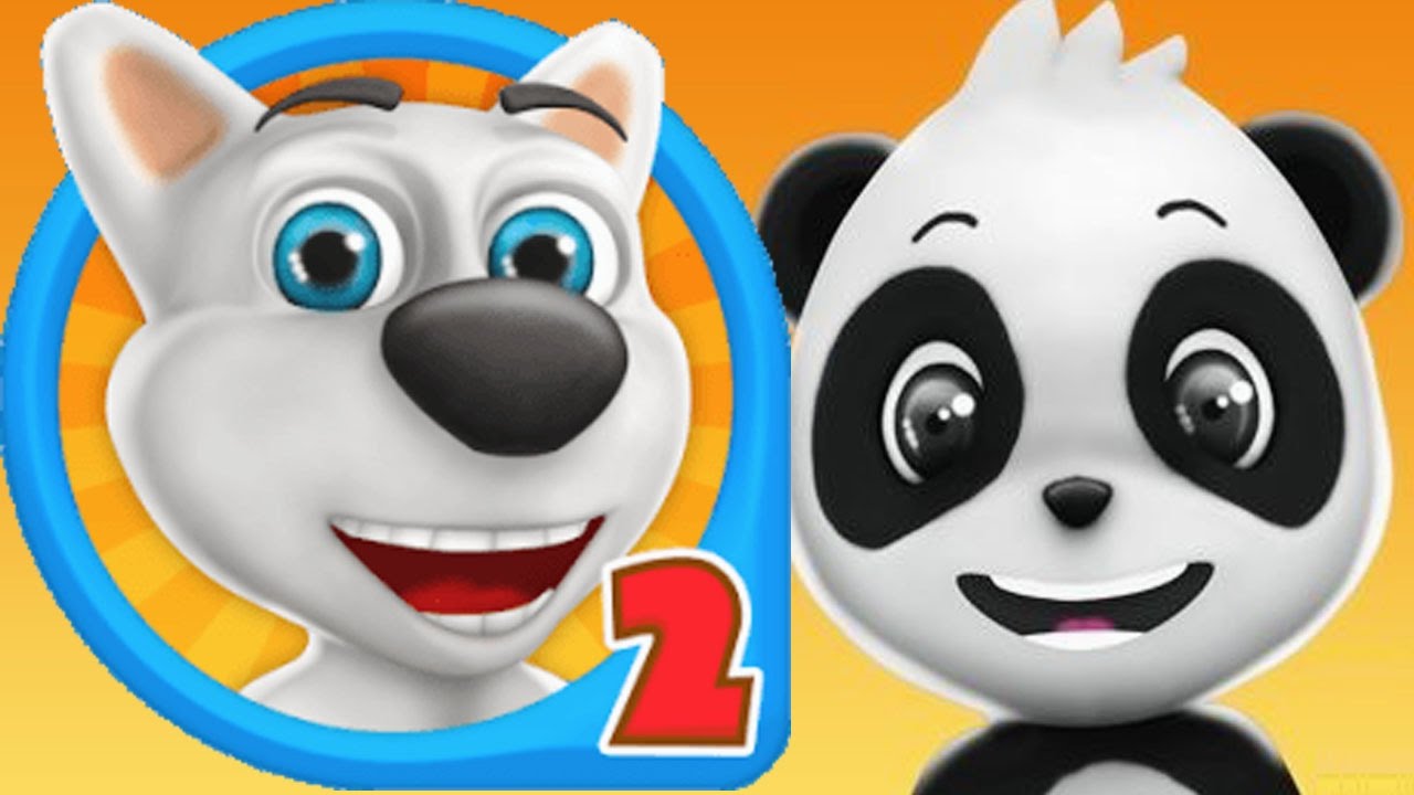 Fun kids video games My Talking little Panda + My Talking Dog 2 Charlie ...