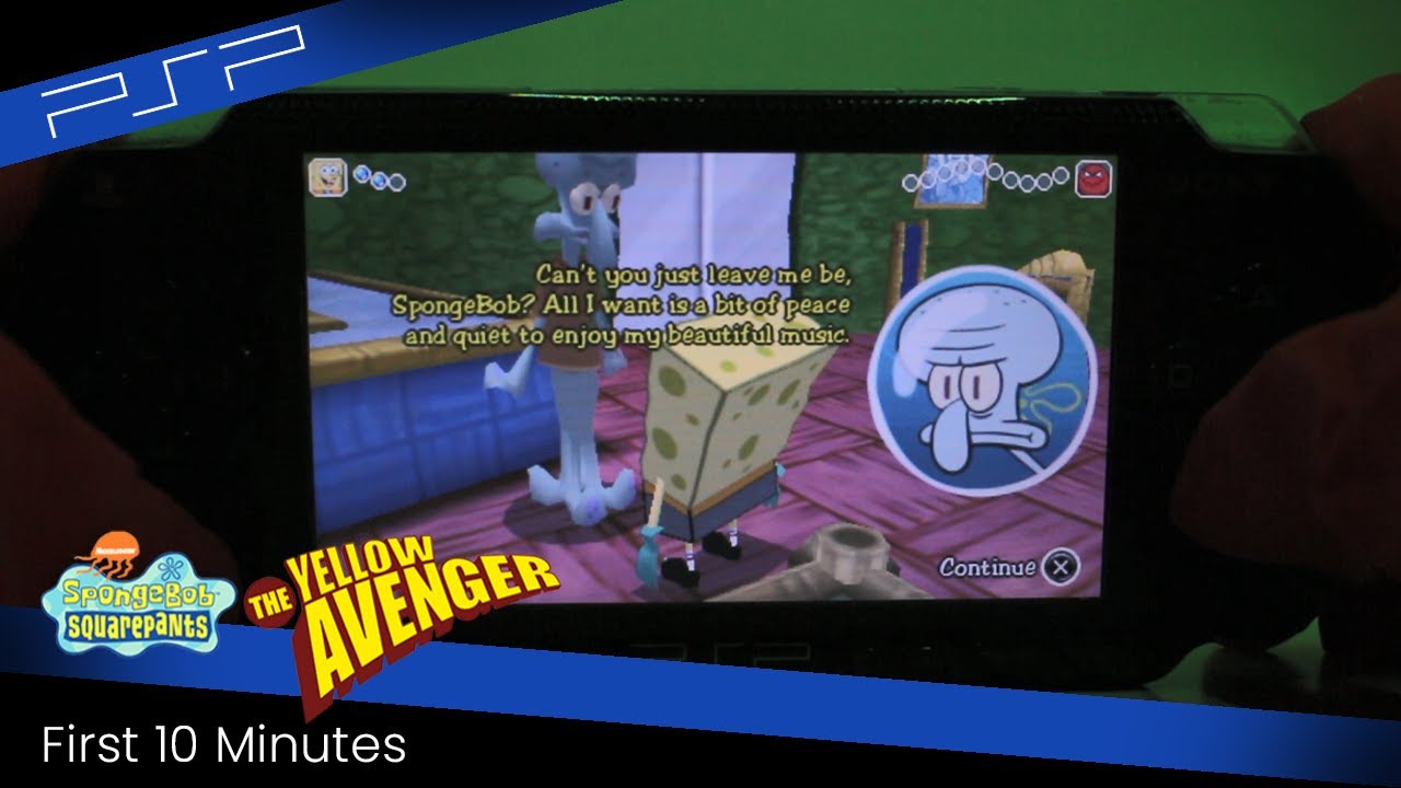 SpongeBob SquarePants: The Yellow Avenger - PSP Gameplay - YouTube