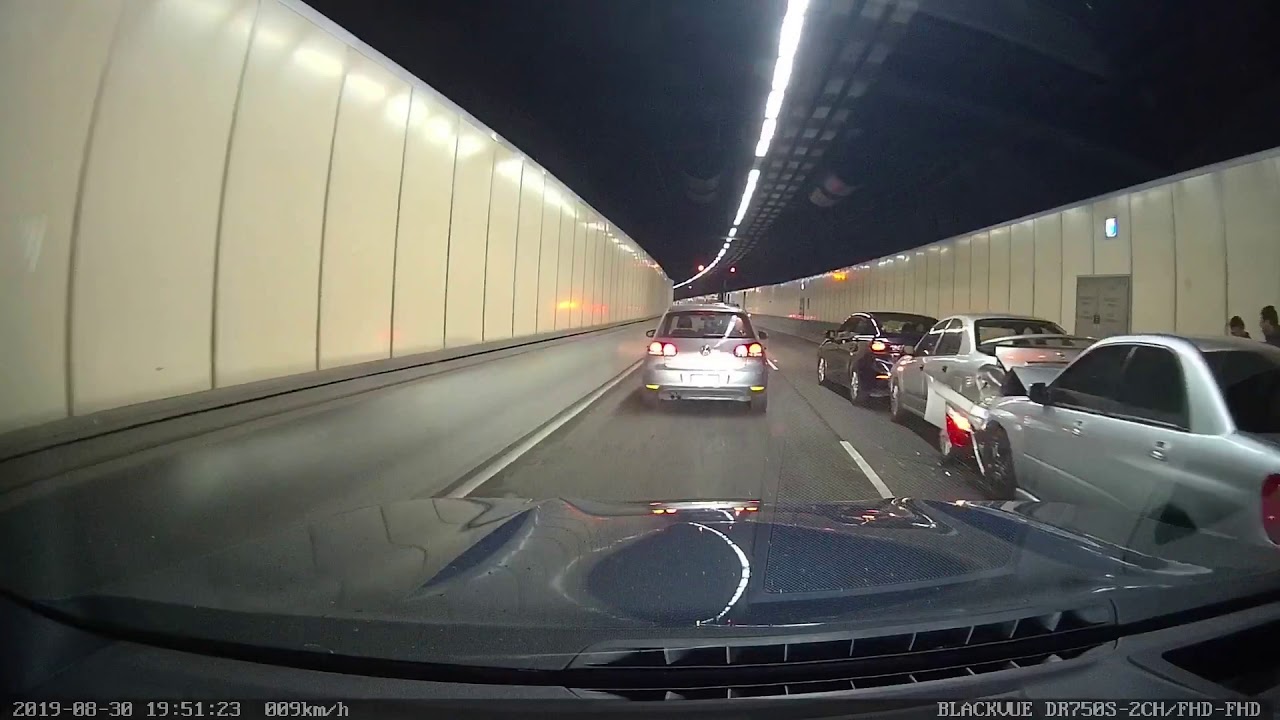Sydney M5 East Tunnel- South Bound Car crash dashcam - YouTube