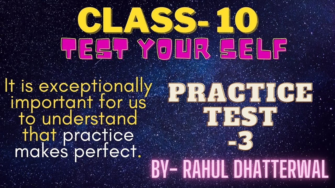 Practice test-3 Test yourself - YouTube