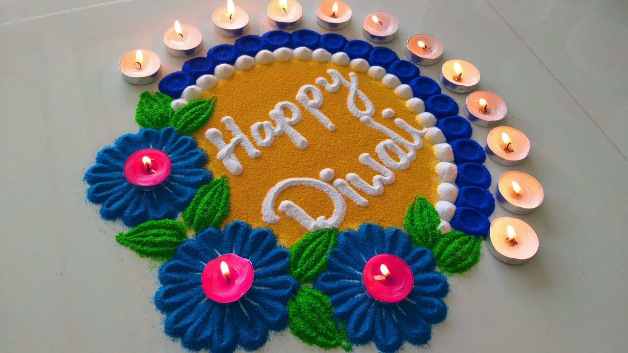 Happy DIwali Ki Rangoli Designs 2023 || Beautiful Happy Diwali Rangoli ...