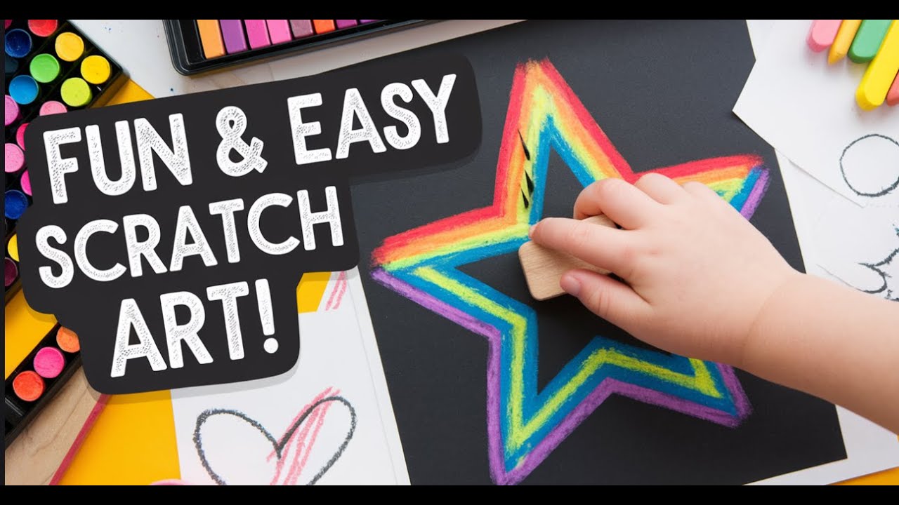 Oil Pastel Scratch Notes – Easy DIY Art Project for Kids - YouTube