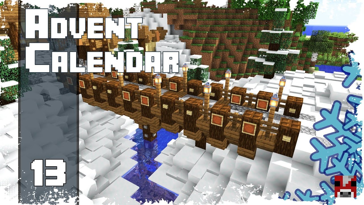 Minecraft Timelapse Advent Calendar - 13 - BRIDGE BUILDING! - YouTube