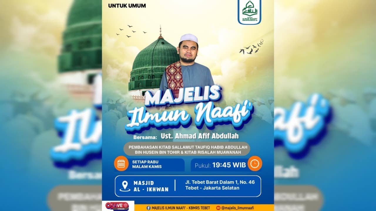 🔴Kajian Rutin Malam Kamis Majelis Ilmun Naafi' Bersama Ustadz Ahmad ...