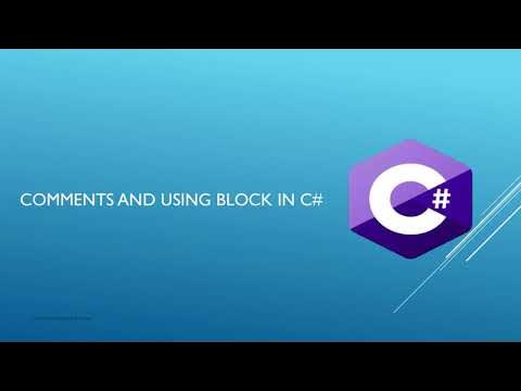 Comments and Using block In C# - YouTube