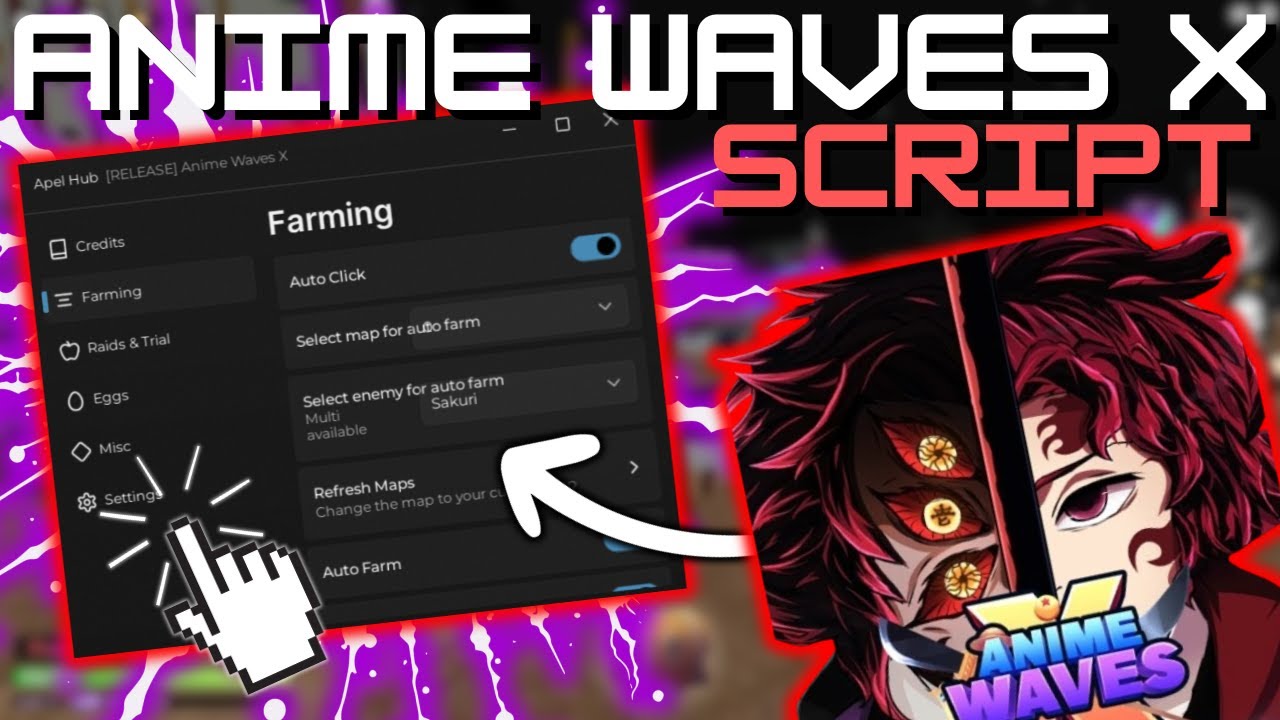 *NEW* Anime Waves X Script (PASTEBIN 2025) ( AUTO CLICK , AUTO FARM ...