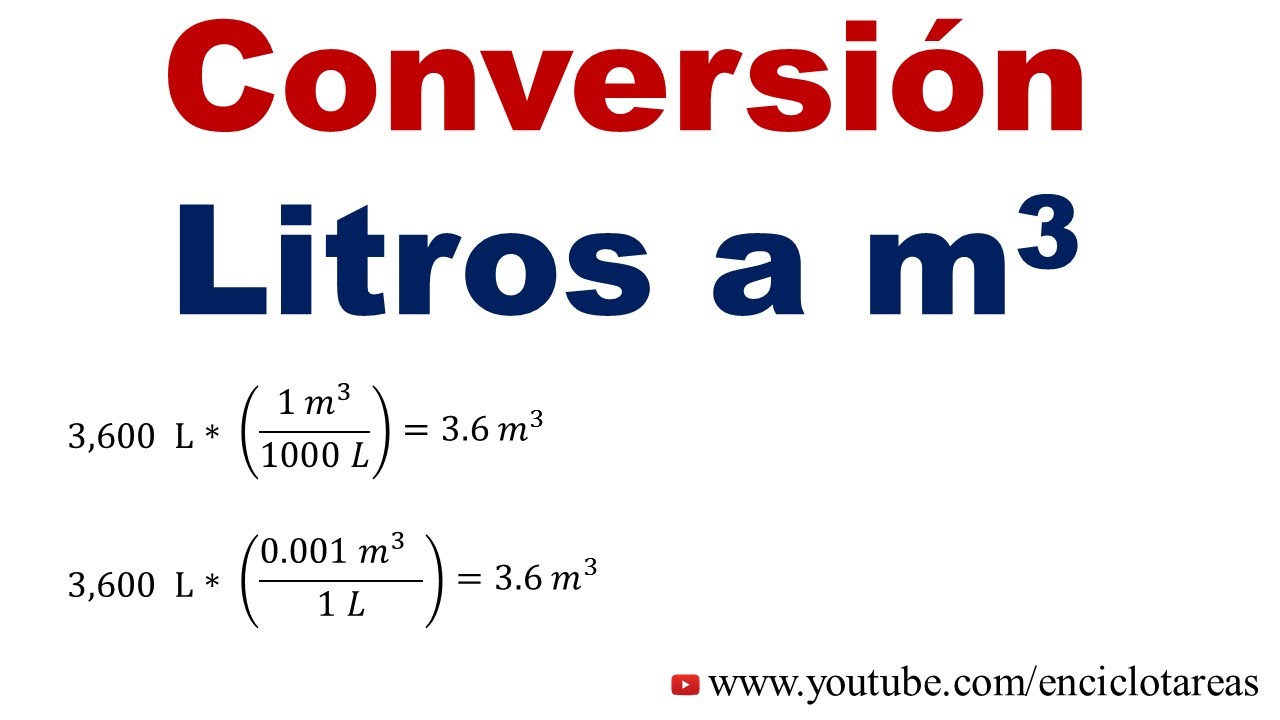 Convertir De Litros A Metros C bicos L A M YouTube Convertir De Litros A Metros C bicos L A M YouTube