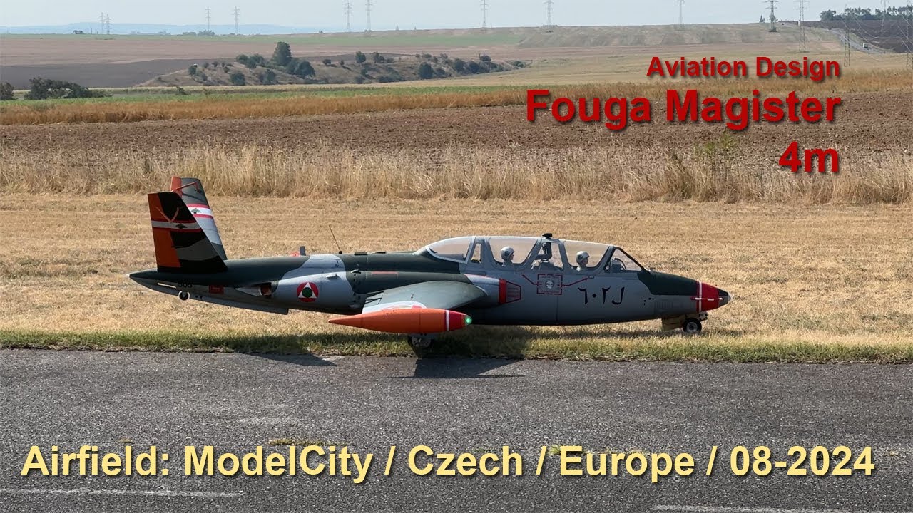 Aviation Design "Fouga Magister", 4m, 2x BF140 - YouTube