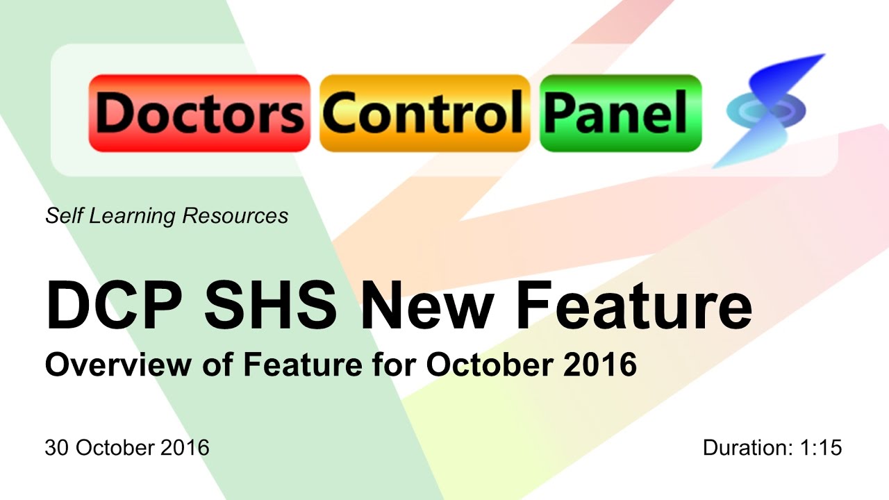 DCP Shared Health Summary - New Feature - Overview for October 2016 ...