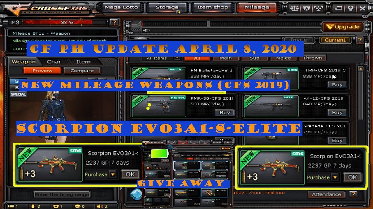 CrossFire PH: UPDATE April 8, 2020 Scorpion EVO3A1-S-Elite Mileage ...