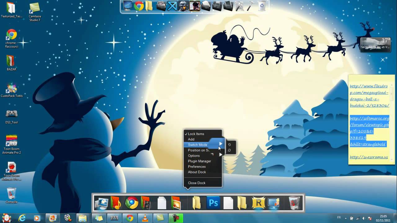 tutorial rocketdock et autres barres de tache seven - YouTube