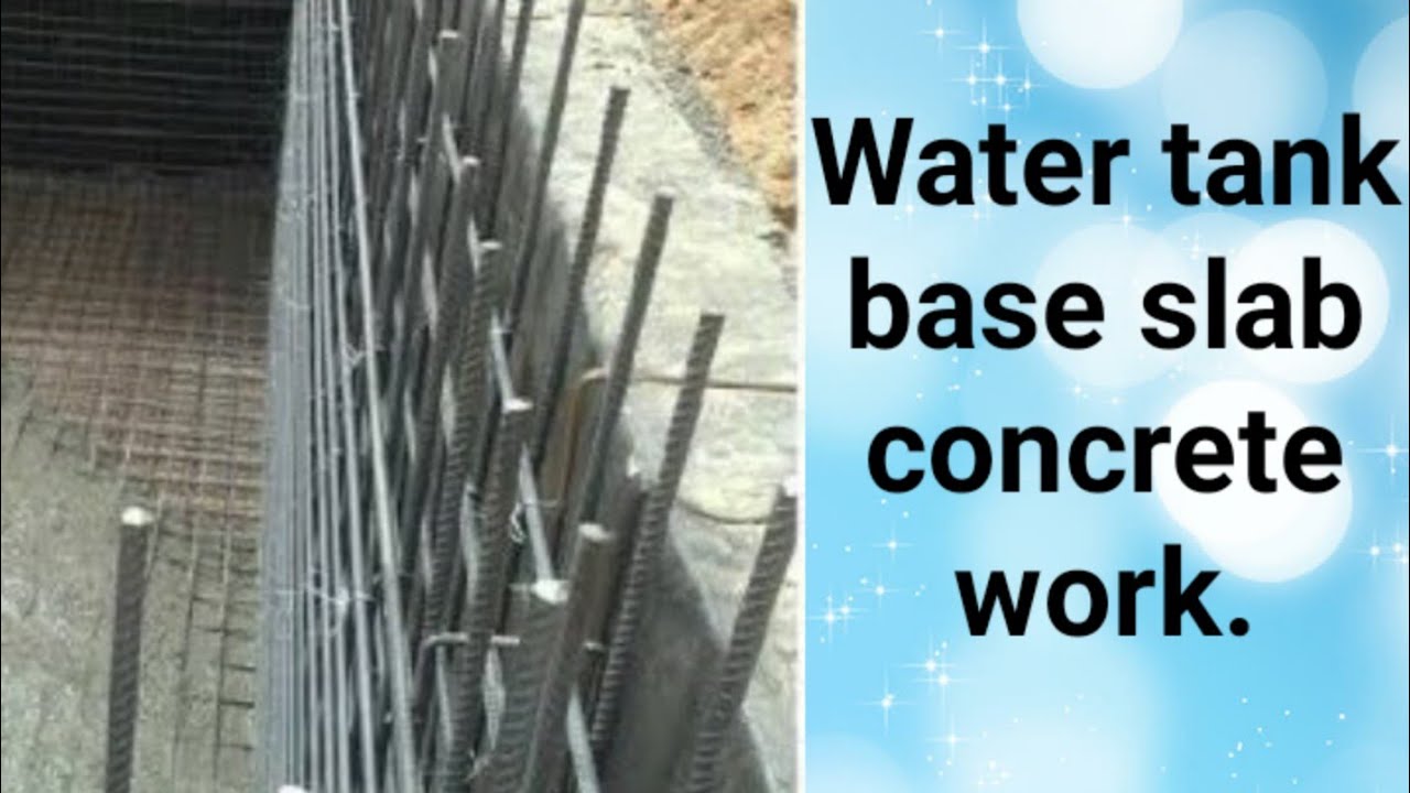 Water tank base slab concrete work/site review// - YouTube