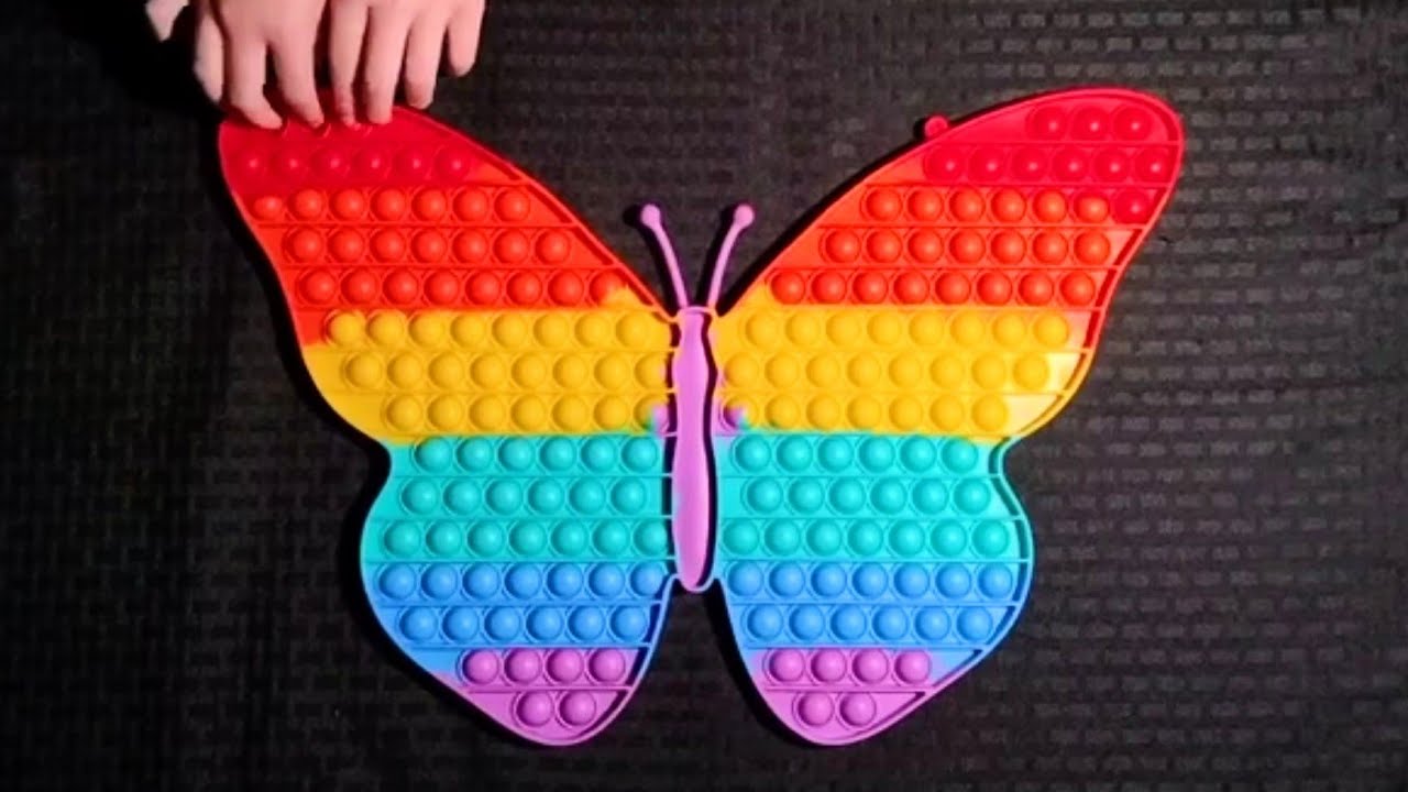 ENORMOUS Rainbow Butterfly Fidget ASMR - YouTube