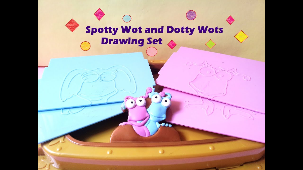 The WotsWots Drawing Set with Dotty Wot and Spotty Wot..Come.Lets Draw ...