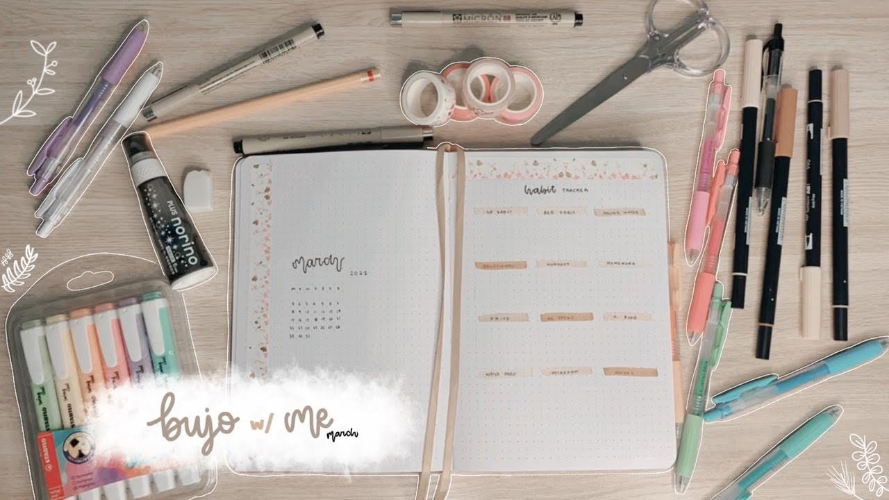 Bujo with me🤍 (marzo) - YouTube