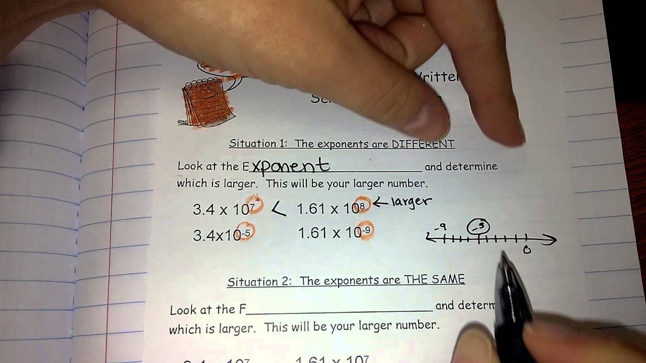 Math 7: Comparing Numbers Written in Scientific Notation - YouTube