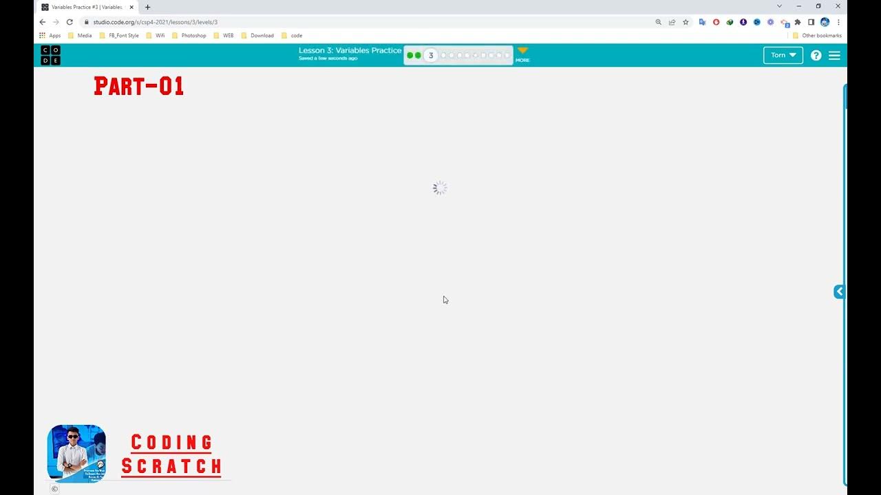 Code org Lesson 3 Variable Practice Part 01 - YouTube