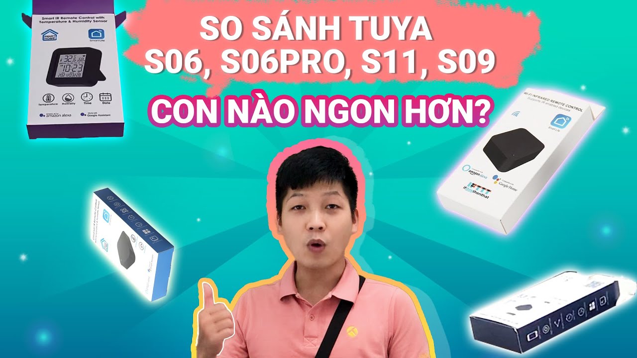 So sánh các phiên bản điều khiển hồng ngoại Tuya Smartlife S06, S06 PRO ...