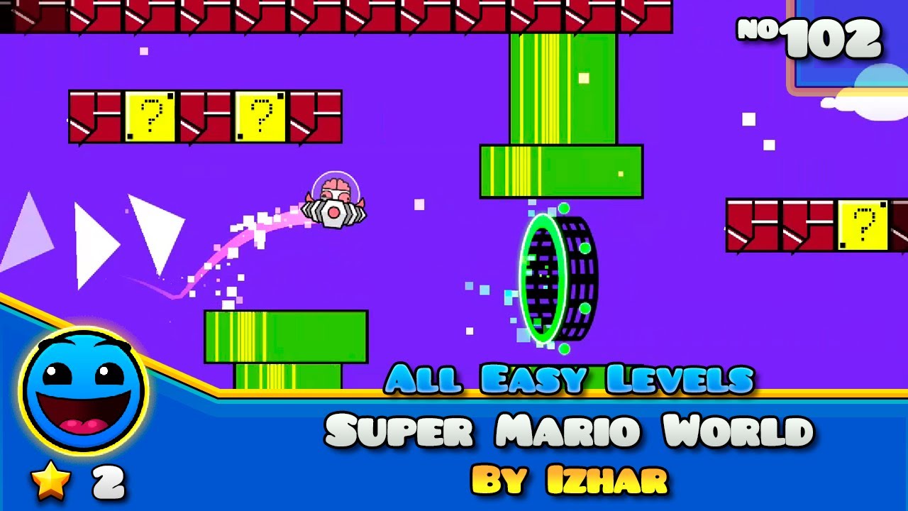 Geometry Dash - "Super Mario World" By Izhar [100%] | GDP: Easy Levels ...