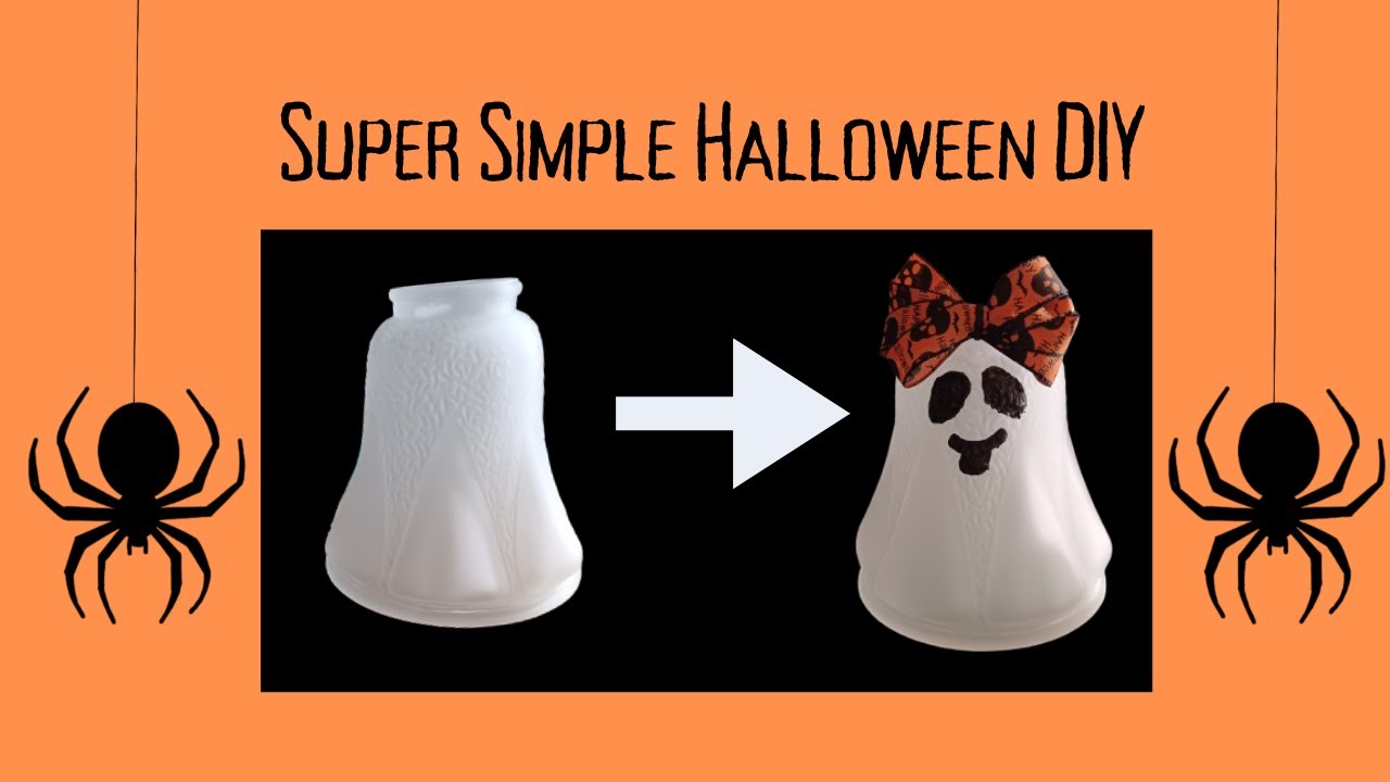 Turn Old Lighting Fixture GLOBES into SUPER CUTE GHOSTS - YouTube