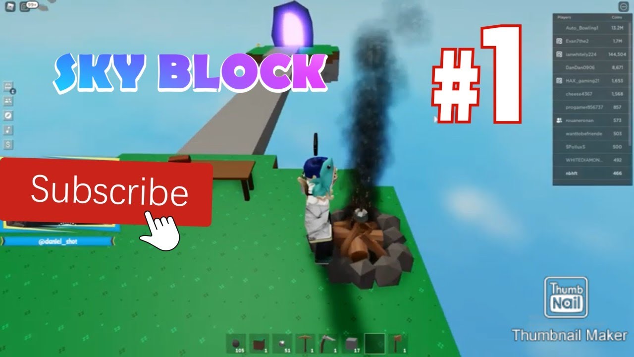 Roblox: sky block) episode 1 - YouTube