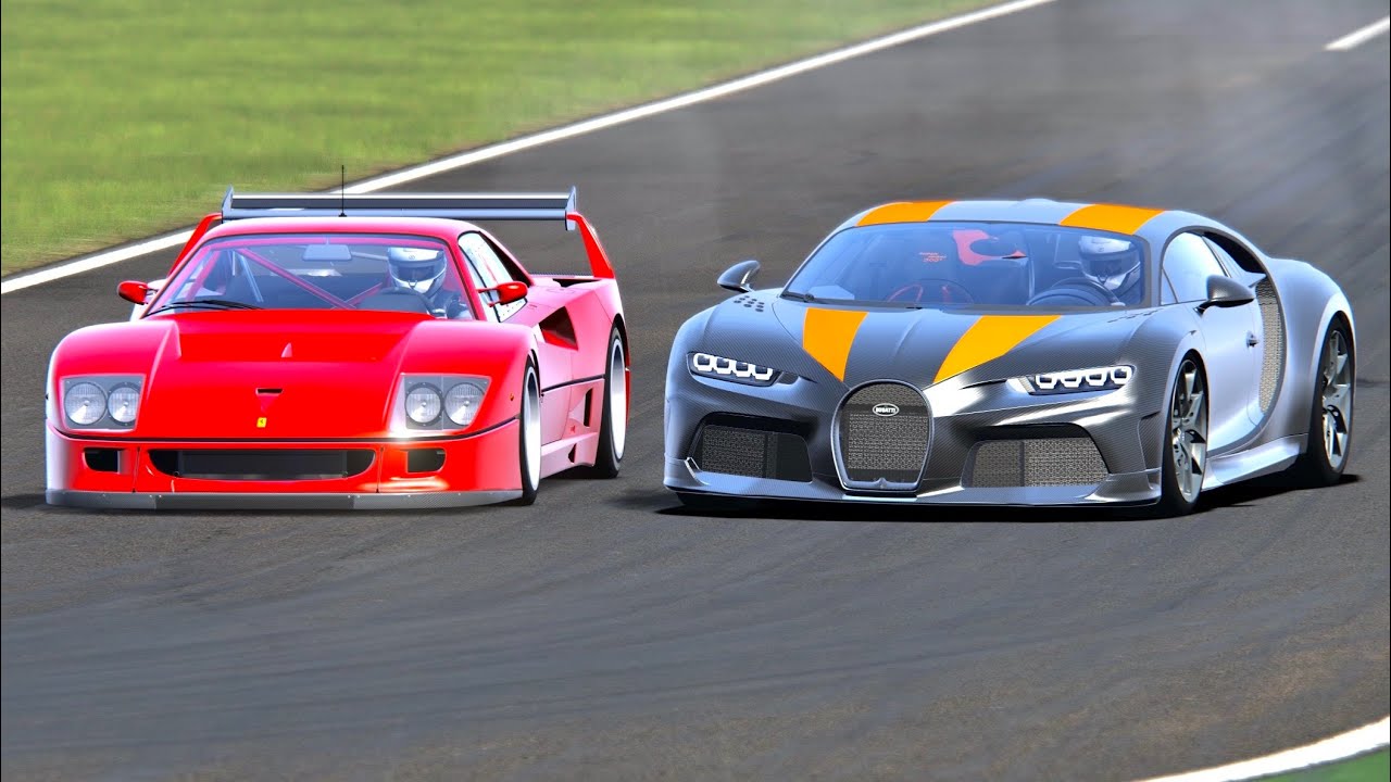 Bugatti Chiron Super Sport 300+ vs Ferrari F40 with F1 2004 Engine ...