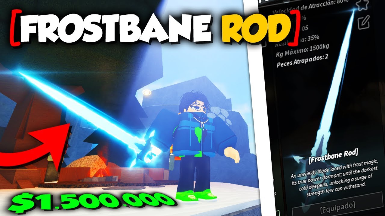 como conseguir CAÑA FROSTBANE en FISCH ROBLOX - YouTube