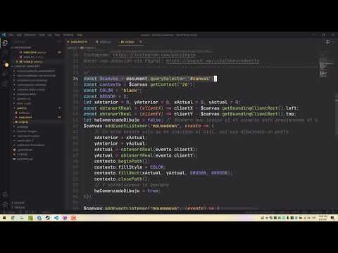 Dibujar en canvas con JavaScript y mouse - Paint con JS - YouTube