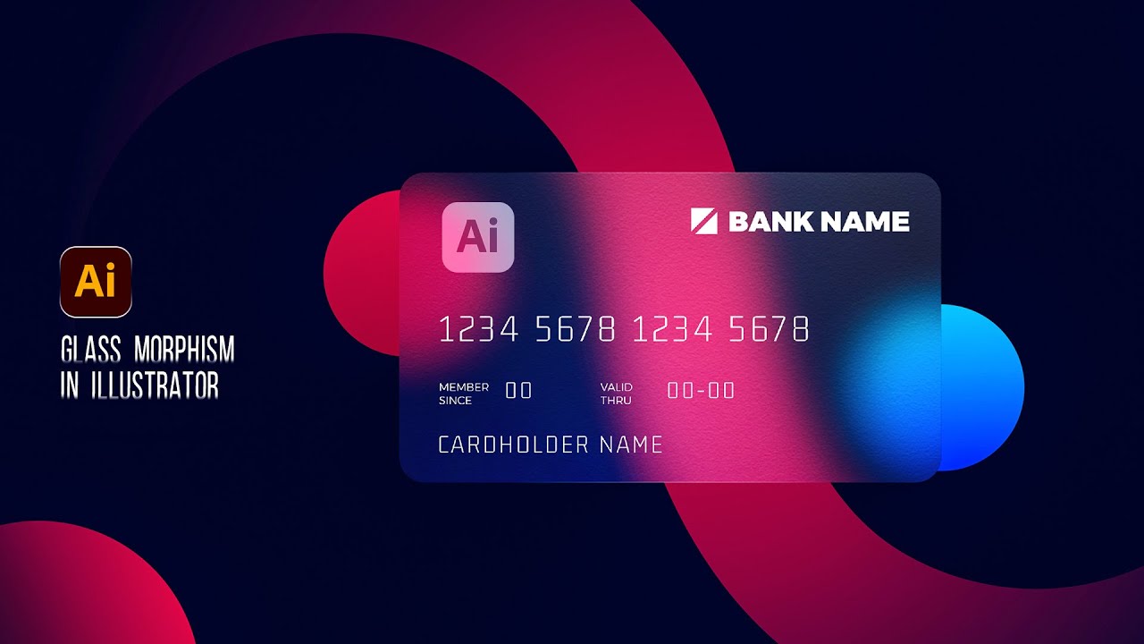 Glass Morphism Effect in Adobe Illustrator | Blurry Glass Effect | Illustrator Tutorials - YouTube