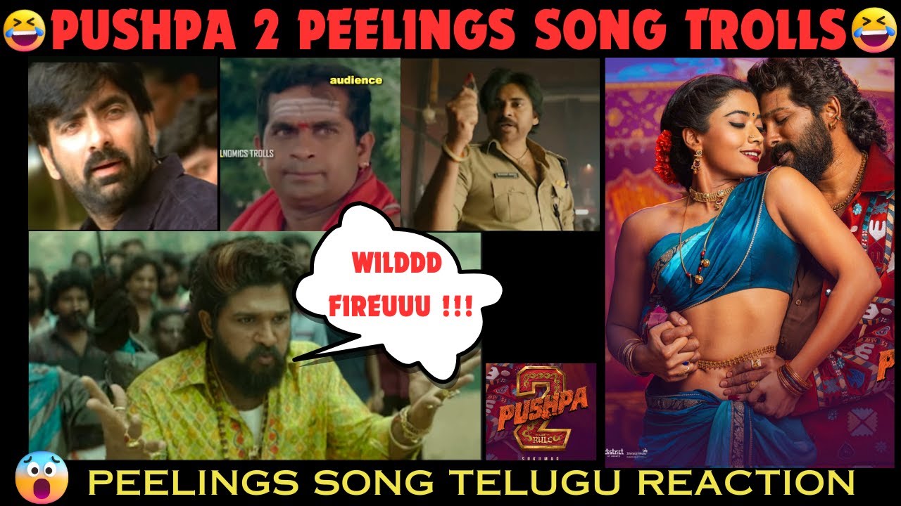 peelings song pushpa troll reaction| peelings song pushpa 2 reaction ...