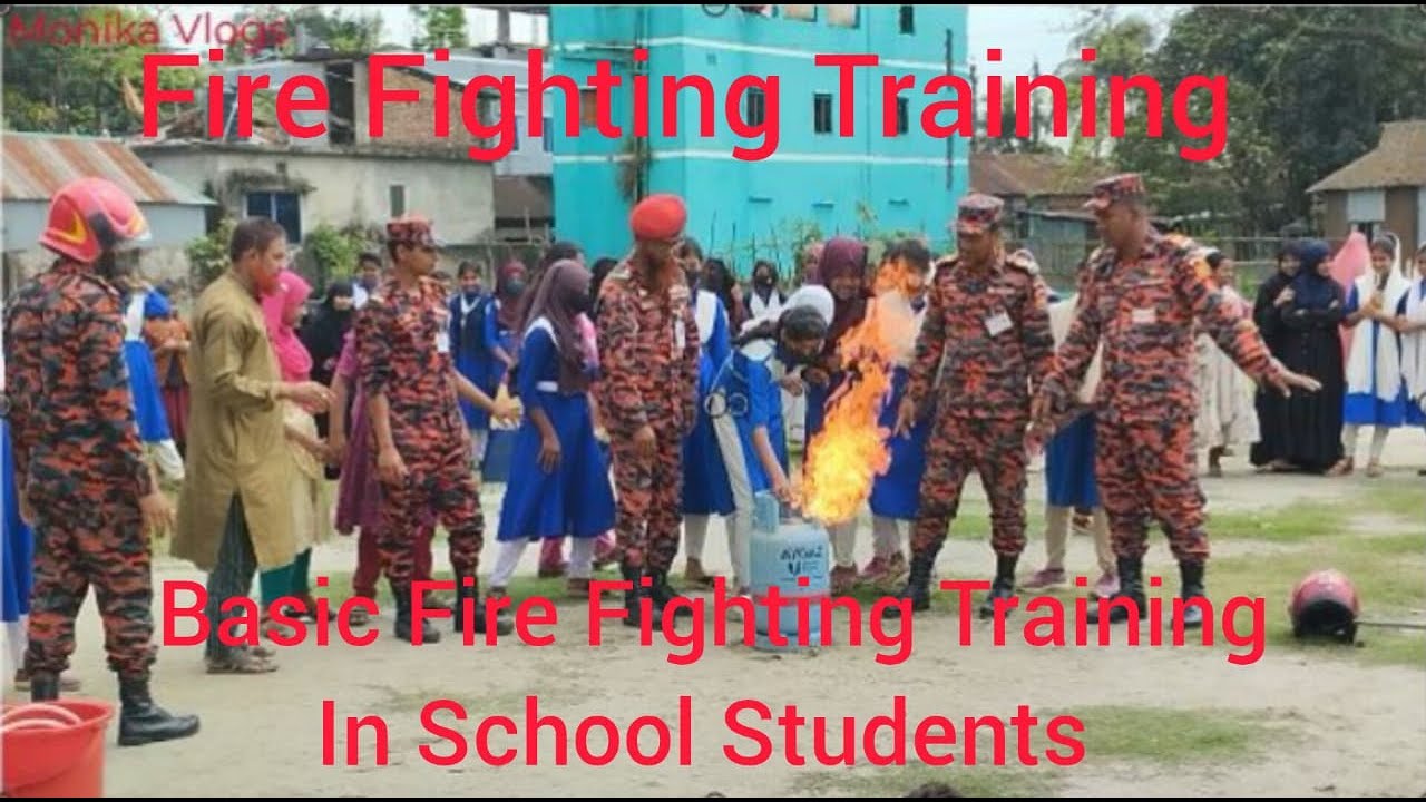 Basic Fire Fighting Training in School Students || Monika Vlogs - YouTube