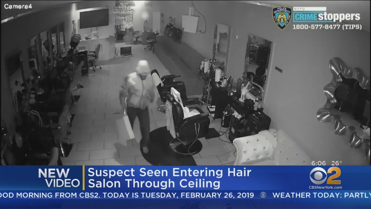 Man Seen Breaking Into Hair Salon - YouTube