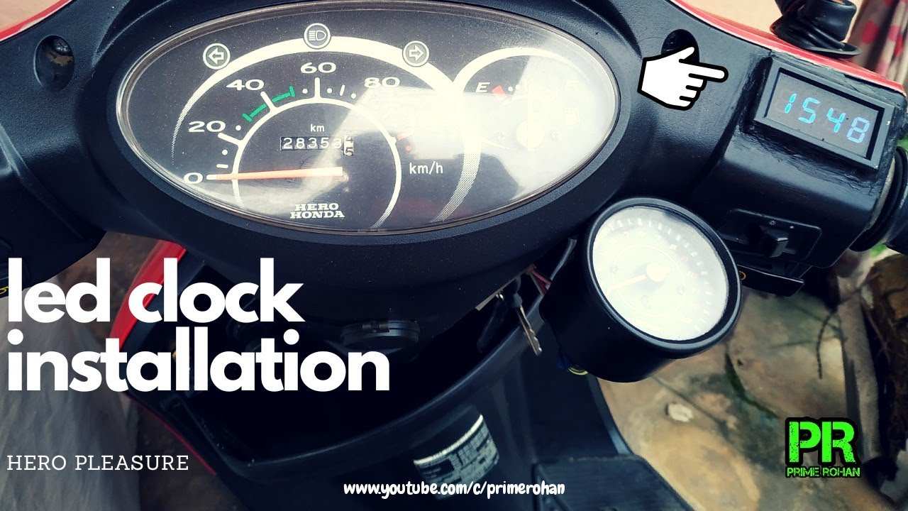 How to install_ clock in_ scooters |hero-pleasure| - YouTube