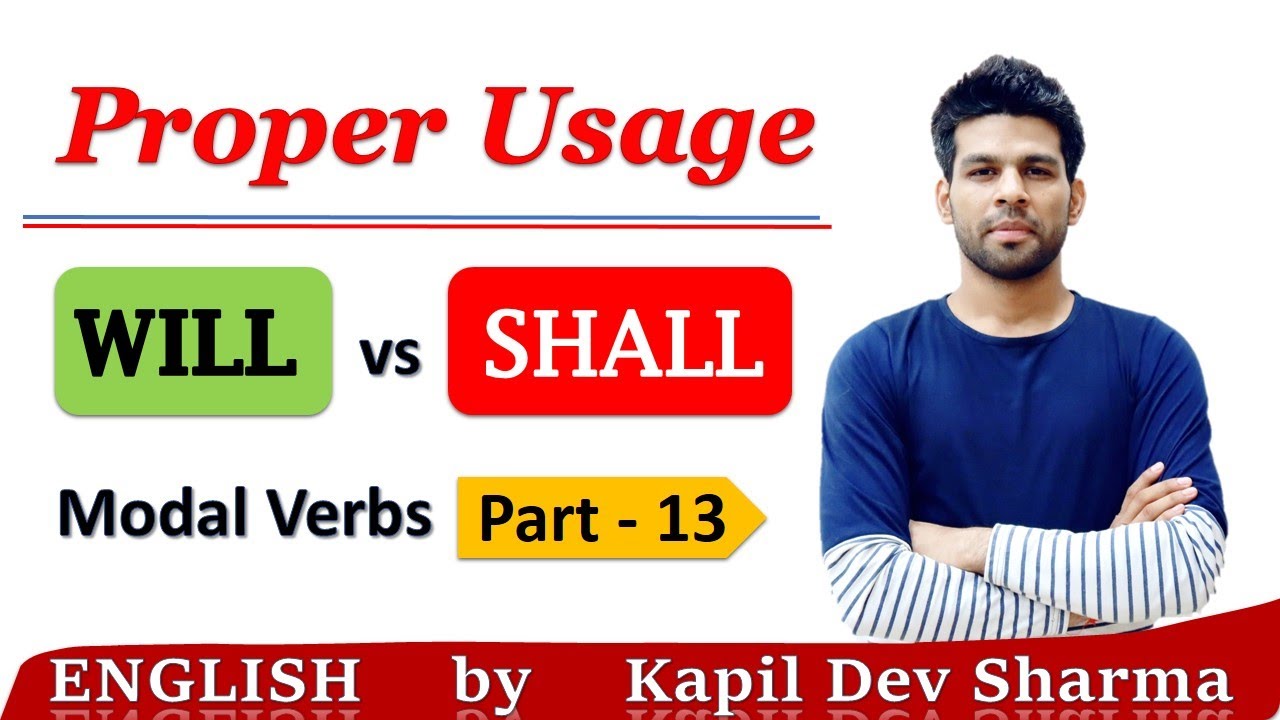 Use of WILL and SHALL Modal Verbs Competitive & Spoken English by Kapil ...