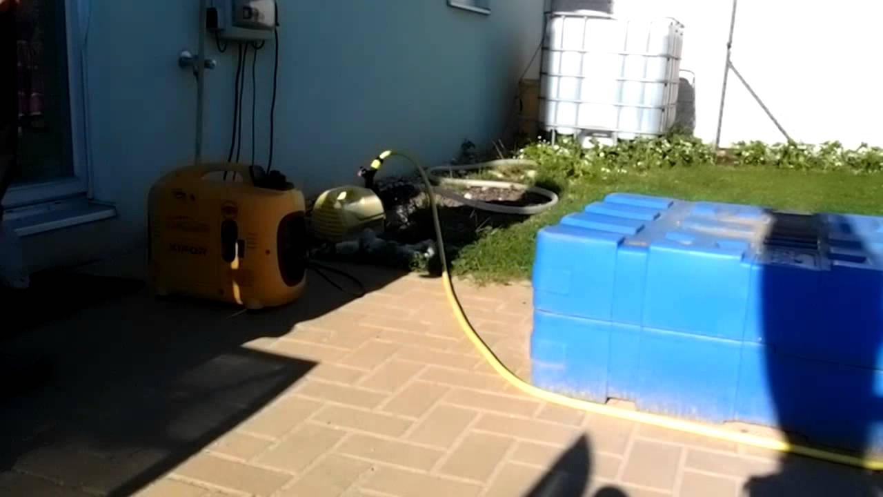 Kärcher GP 40 garden pump powered by Kipor IG1000 - YouTube
