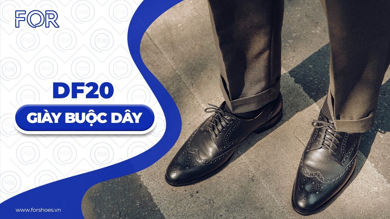GIÀY WINGTIP DERBY MÀU ĐEN DF20 - YouTube
