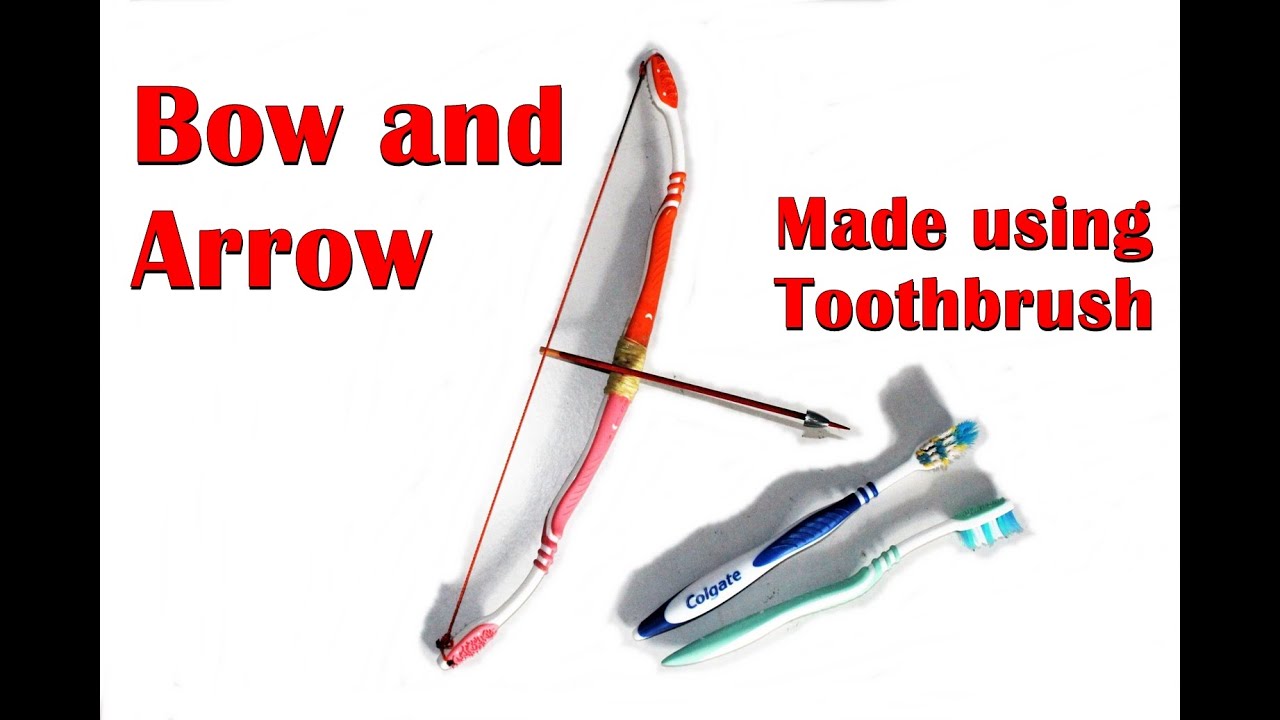 How to make a Mini Bow and Arrow from ToothBrush - YouTube
