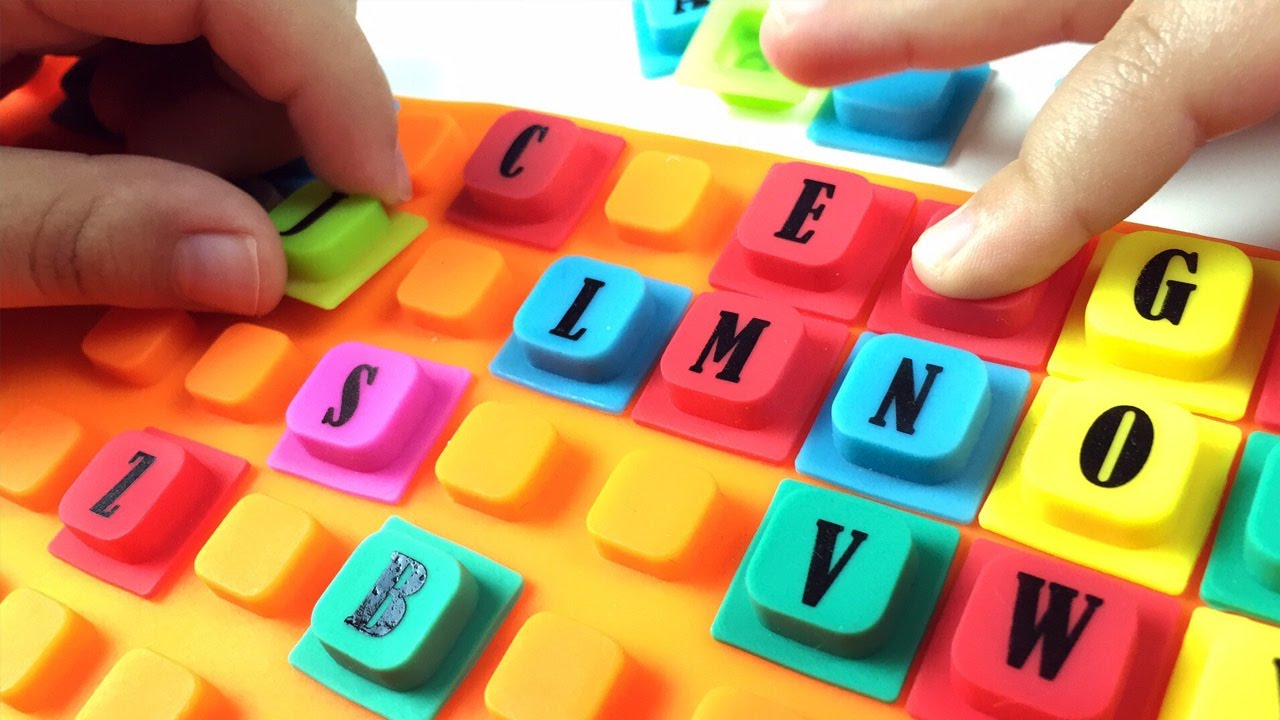 Learn ABC THE ALPHABET with cute squishy alphabet squares. Let's play ...