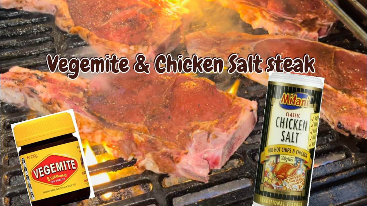 Aussie Vegemite & Chicken Salt Steak - YouTube