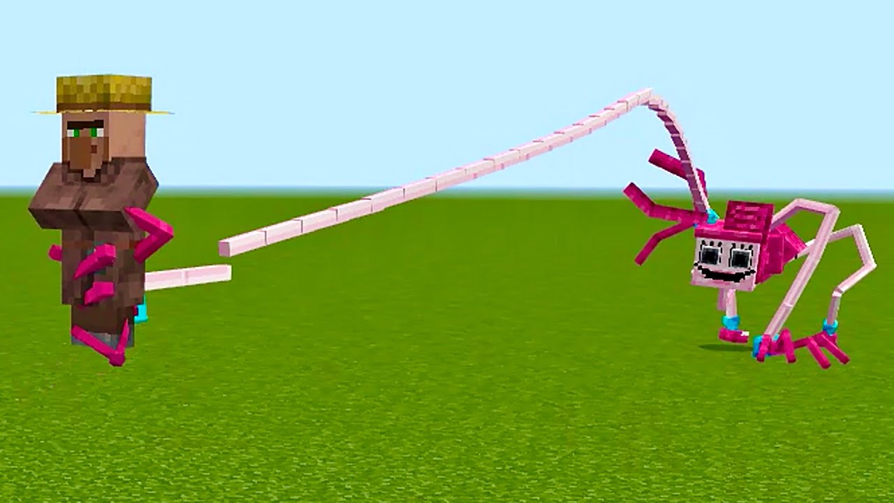 NEW POPPY PLAYTIME ADDON in Minecraft PE Mommy Long Legs Huggy Wuggy ...
