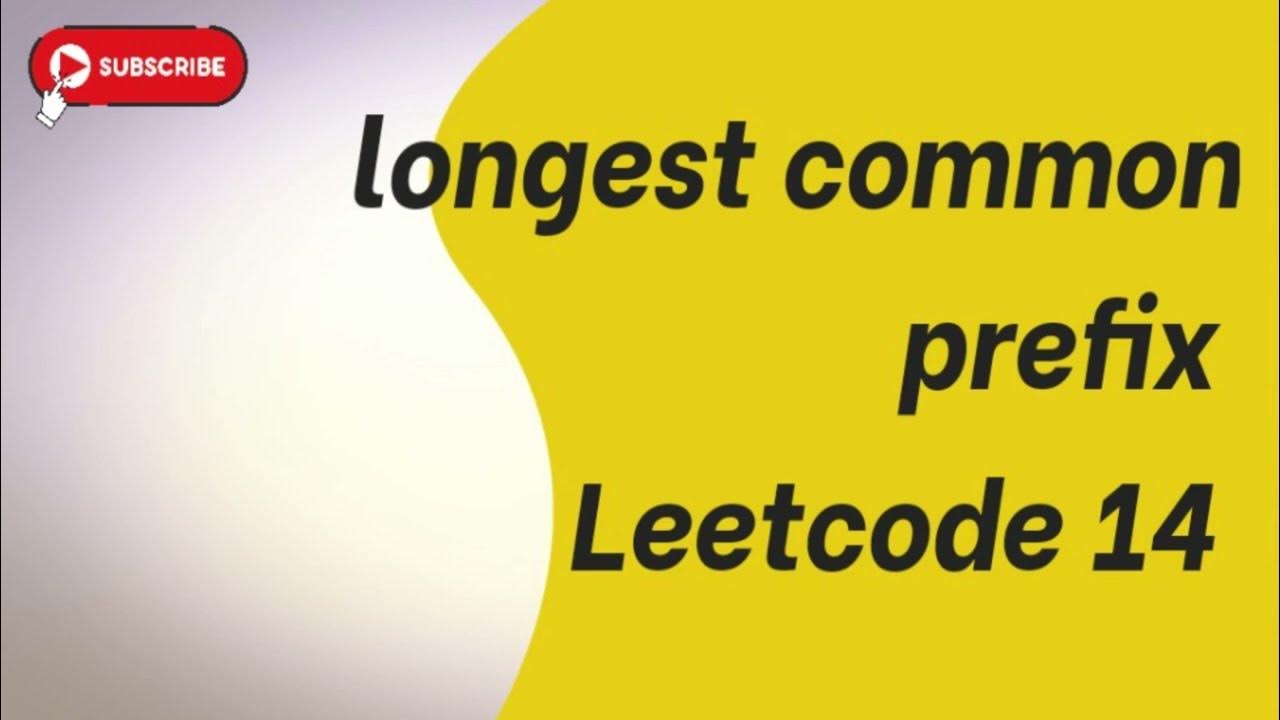 Longest Common Prefix | #codingtutorial | #leetcode - YouTube