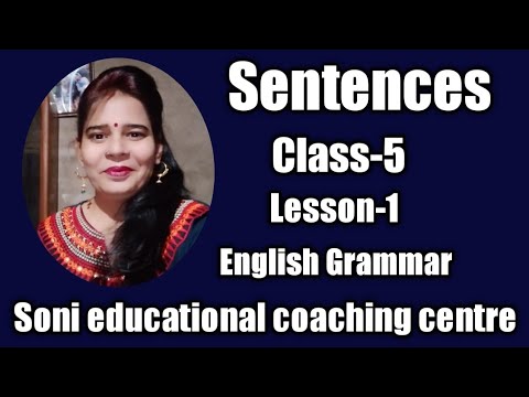 Class-5, Lesson-1, Sentences with exercise - YouTube