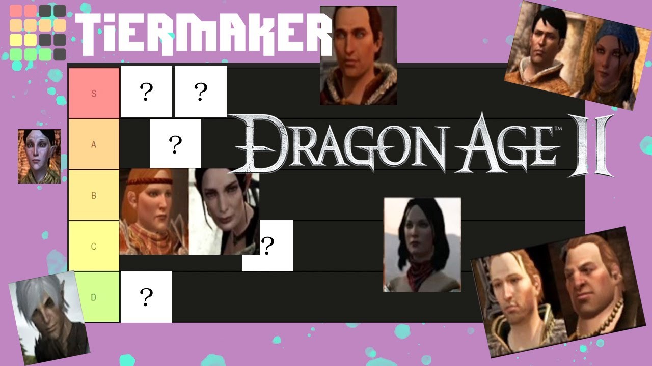 No One Is Surprised By These Rankings (Dragon Age 2 Tier Maker) - YouTube