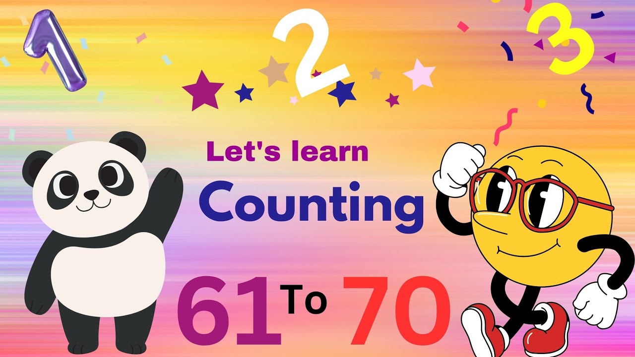 Learn counting 61 to 70 step by step/ Preschool learning education # ...