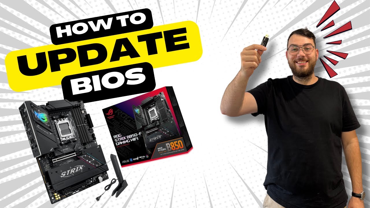 ROG Strix B850-F Gaming WiFi BIOS Update Tutorial — AM5 Ryzen 9000 Ready! - YouTube