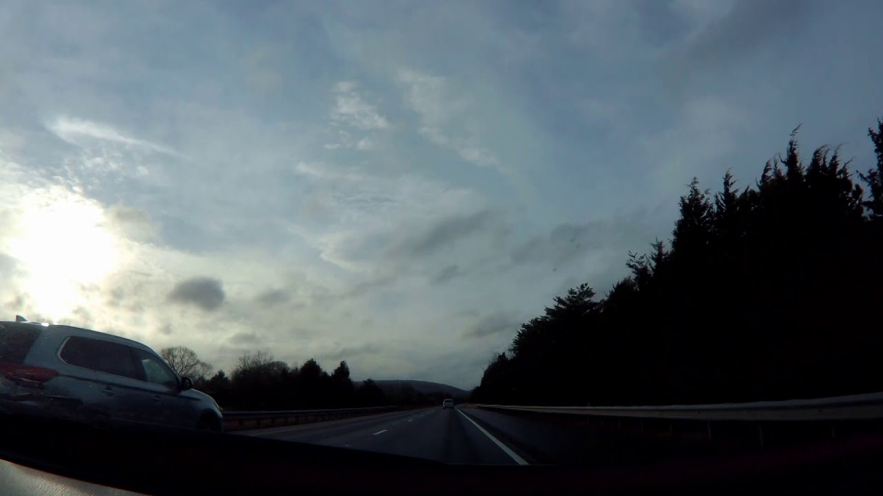 VA Interstate 66 west exits 44 to 28 mountains and high mast ...
