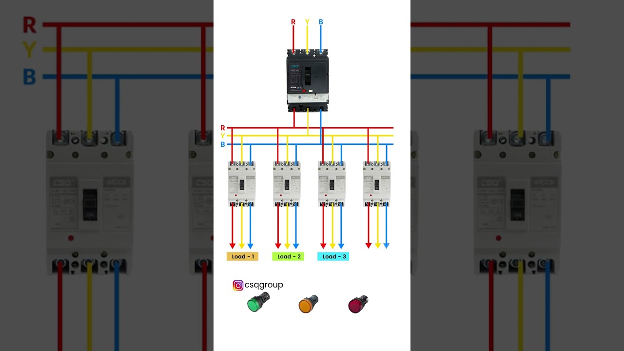 CSQ three phase Molded Case Circuit Breaker(MCCB) wring method in panel ...