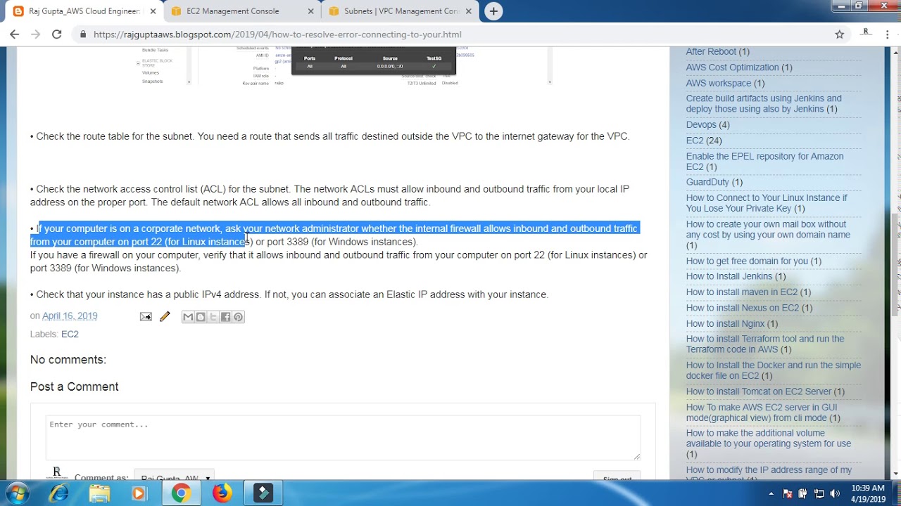 How To Resolve Error Connecting To Your Instance Connection Timed Out ...