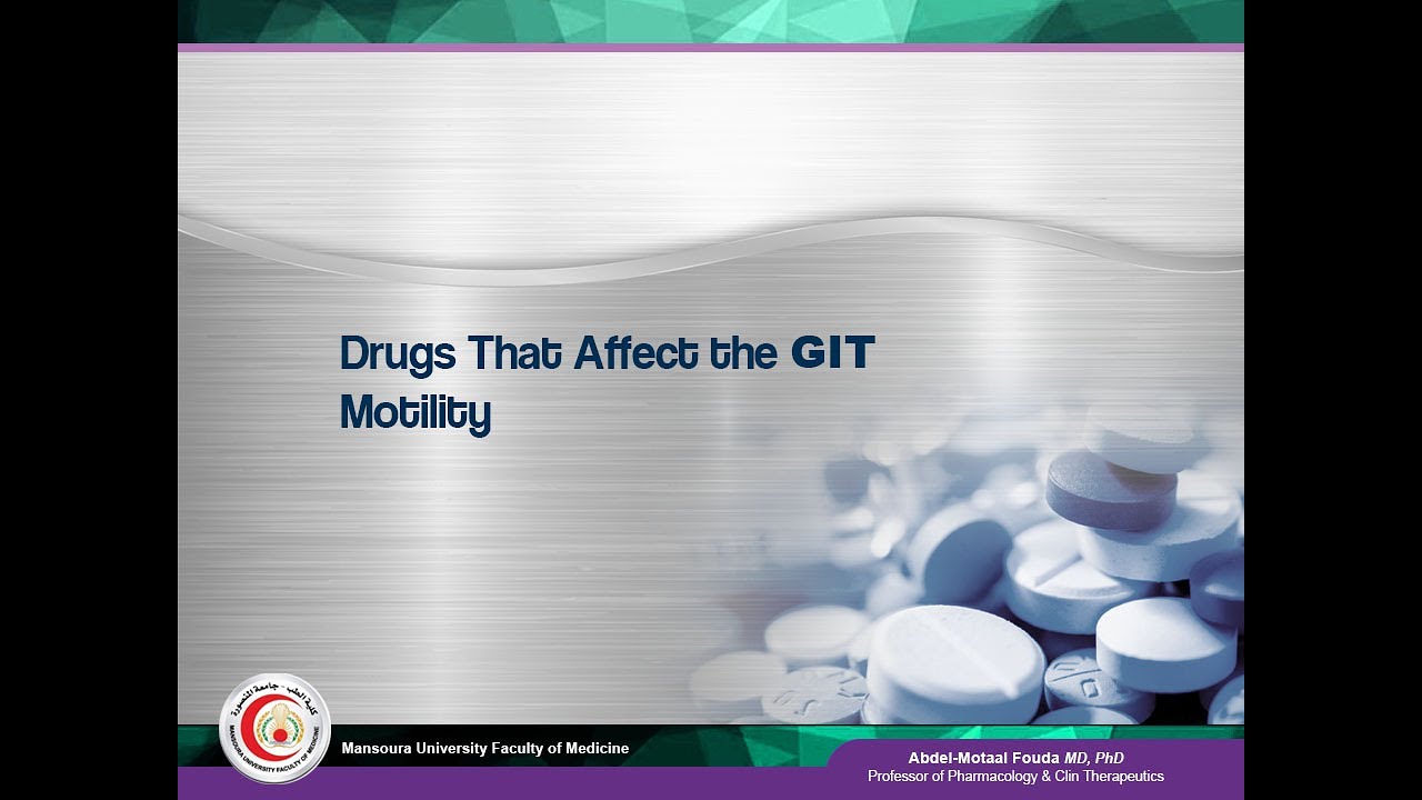 GIT Pharmacology (Ar) - Lec 06: GIT motility (PPT lecture) - YouTube